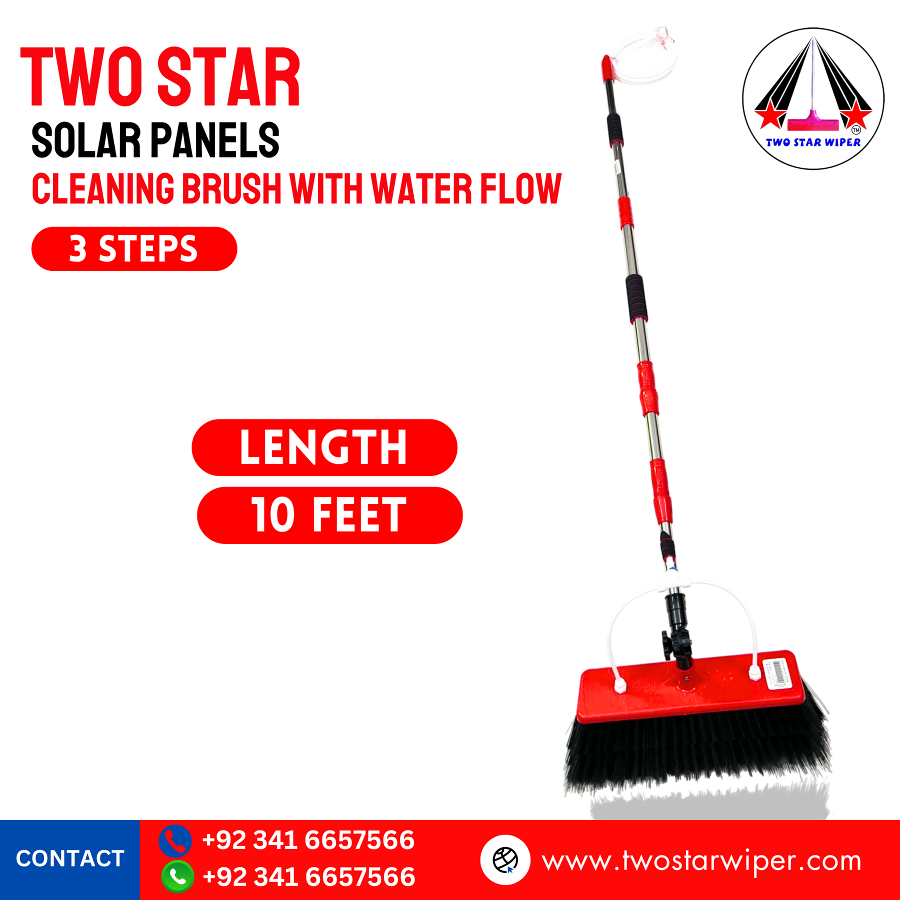 SOLAR PANEL CLEANING BRUSH . ( Now With Extra Large Brush Head )اب بڑے ...